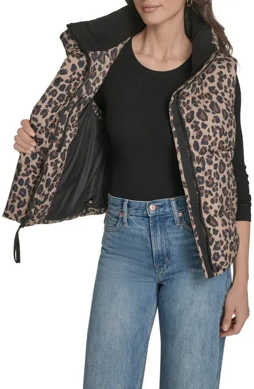 LEVI'S Quilted Puffer Vest - Leopard
