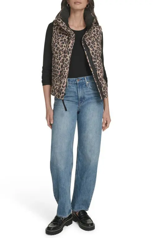 LEVI'S Quilted Puffer Vest - Leopard