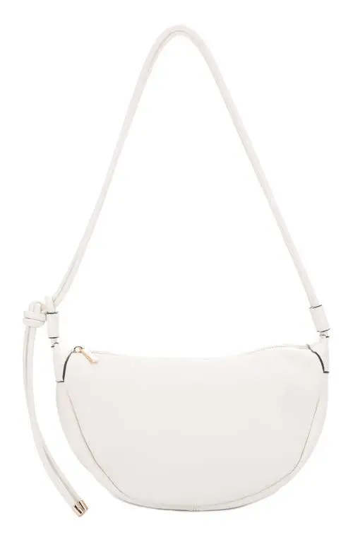 MALI + LILI Aria Recycled Vegan Leather Shoulder Bag - Ivory