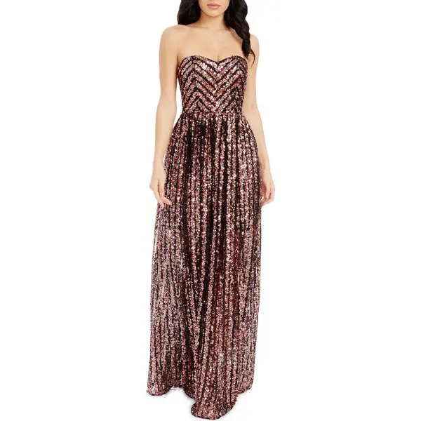 Dress The Population Audrina Sequin Gown