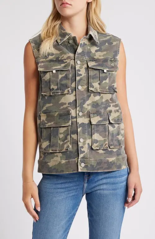 HIDDEN JEANS Camouflage Oversized Cargo Vest