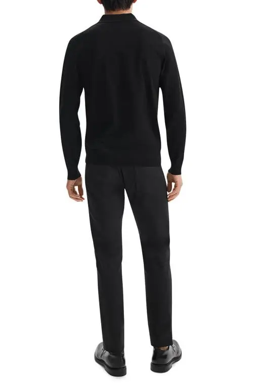 Theory Goris Long Sleeve Polo - Blk