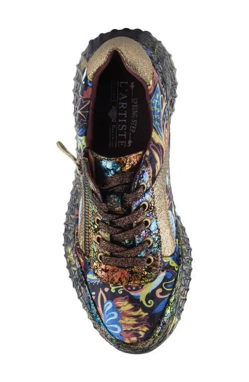 SPRING STEP SHOES Javana Platform Sneakers - Gold Multi