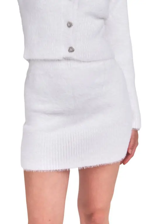 Endless Rose Fuzzy Knit Mini Skirt