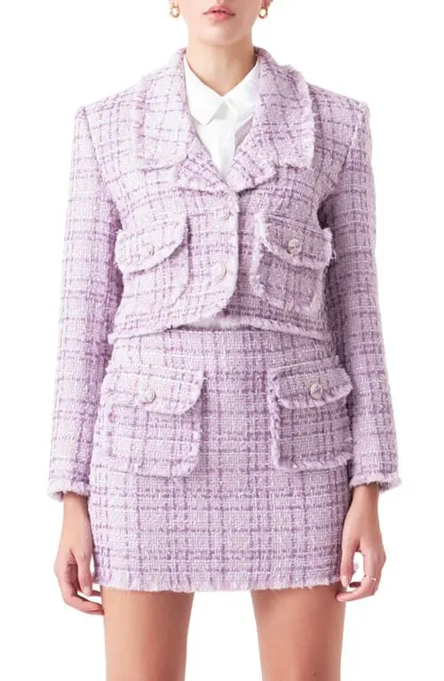 Endless Rose Tonal Bouclé Tweed Blazer