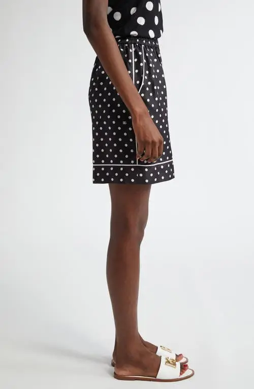 Dolce & Gabbana Polka Dot Silk Pajama Shorts
