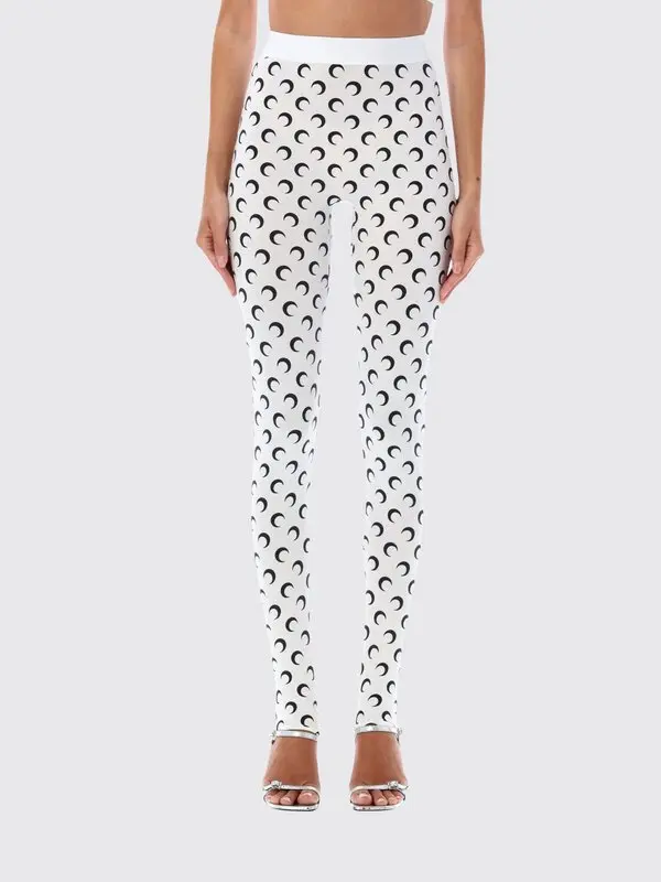 MARINE SERRE Printed Leggings - White