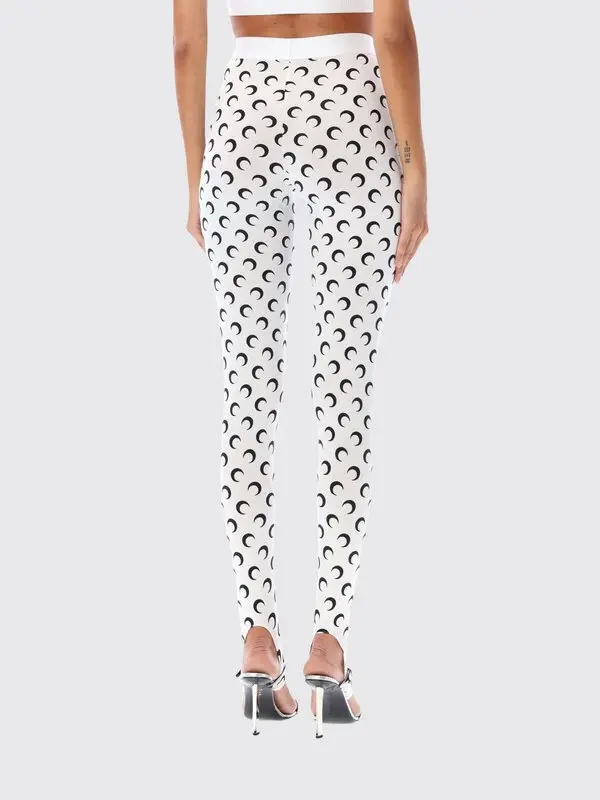 MARINE SERRE Printed Leggings - White