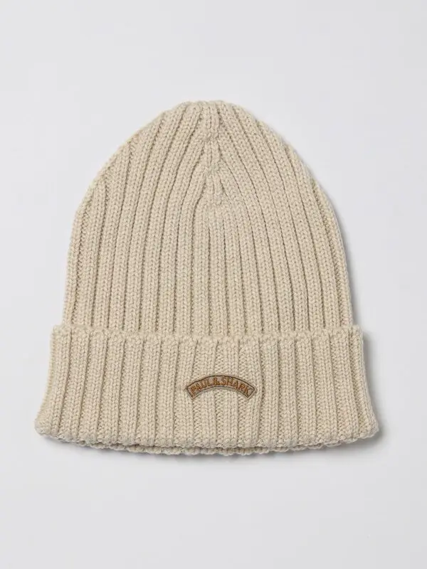 Paul & Shark Ribbed Beanie - Beige