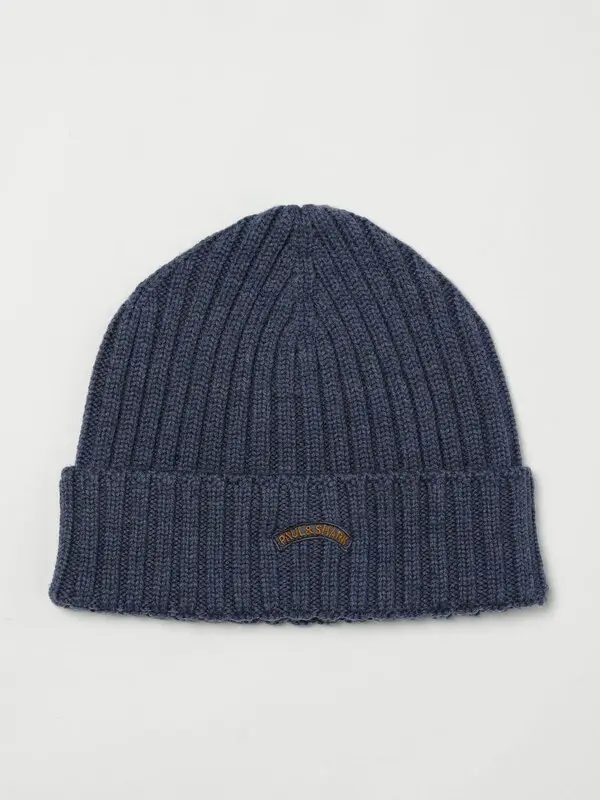 Paul & Shark Ribbed Beanie - Sky Blue