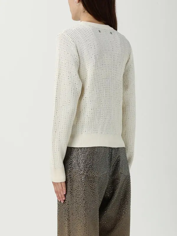 GOLDEN GOOSE Embellished Ribbed Knit Sweater - Yellow Cream