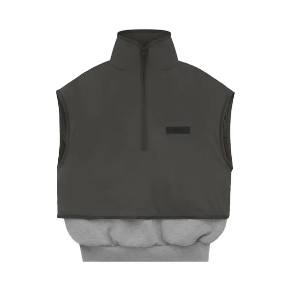 Fear Of God Nylon Fleece Mockneck Vest - Grey