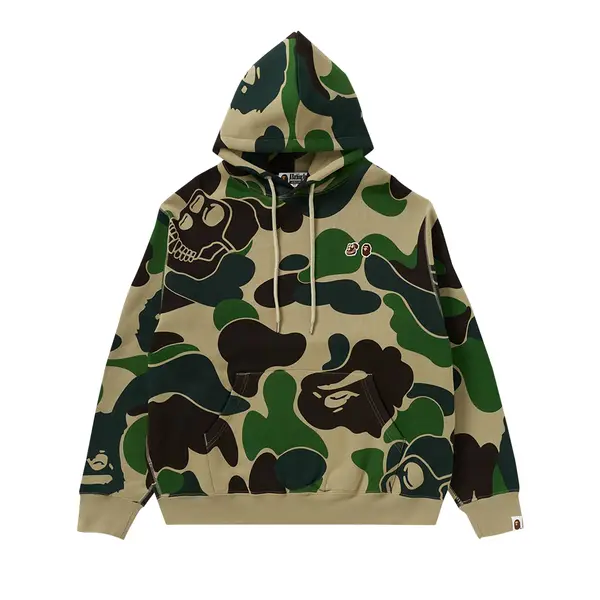 A BATHING APE X Bayc Camo Pullover Hoodie - Green