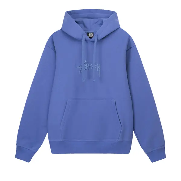 StÜssy Stock Logo Appliqué Hoodie - Blue