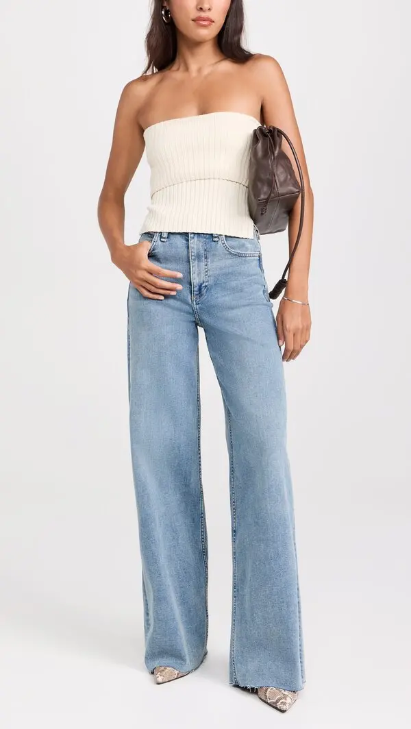 Rag & Bone Flexi Sofie High Rise Wide Jeans