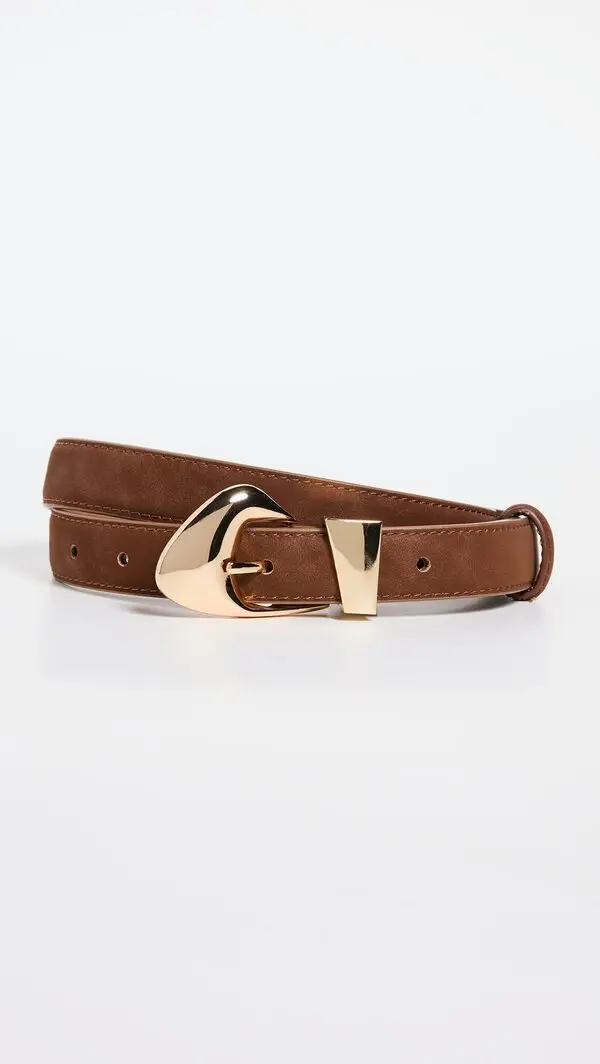 Shashi Isosceles Buckle Belt - Brown