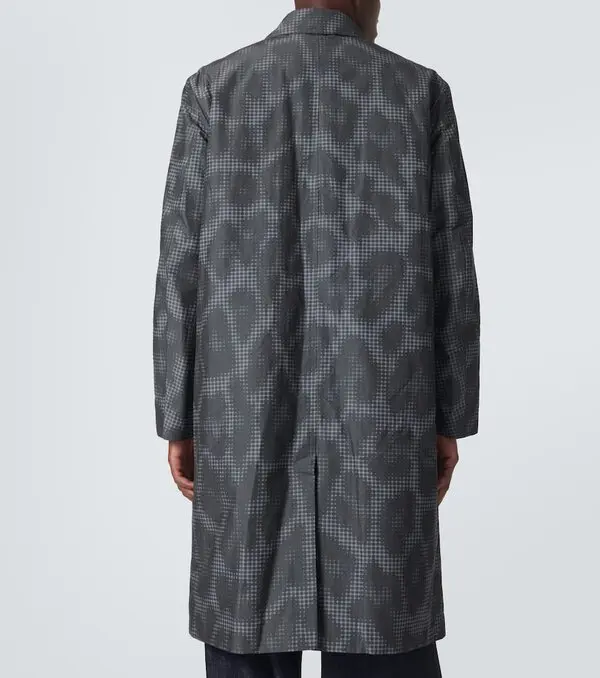 Dries Van Noten Leopard-print Checked Car Coat