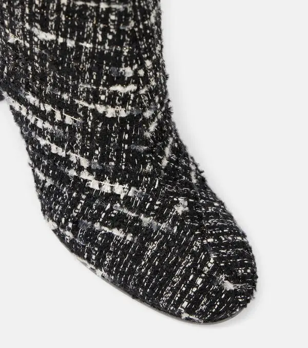 GIANVITO ROSSI Bouclé Knee-high Boots - Black