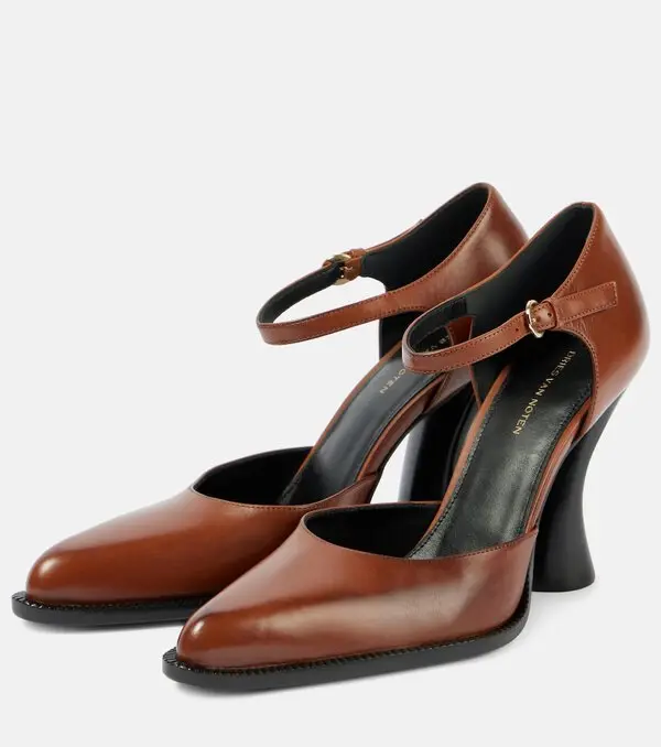 Dries Van Noten Leather Mary Jane Pumps