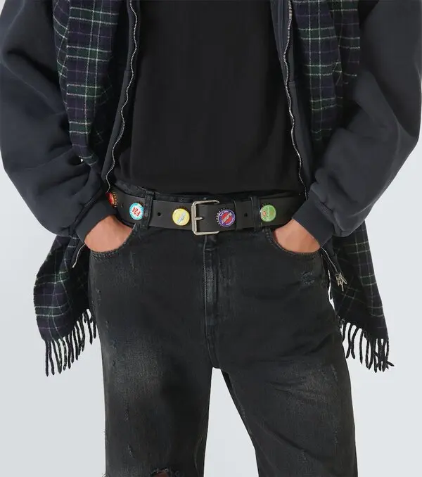 Balenciaga Embellished Leather Belt