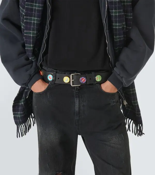 Balenciaga Embellished Leather Belt