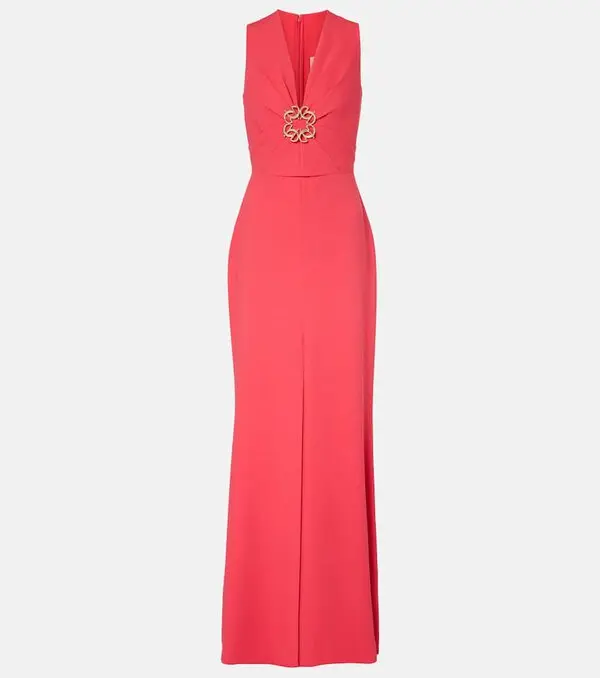 Elie Saab Gathered Embellished Gown