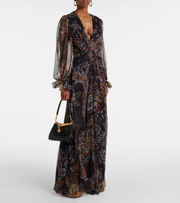Etro Printed Silk Gown - Multicoloured