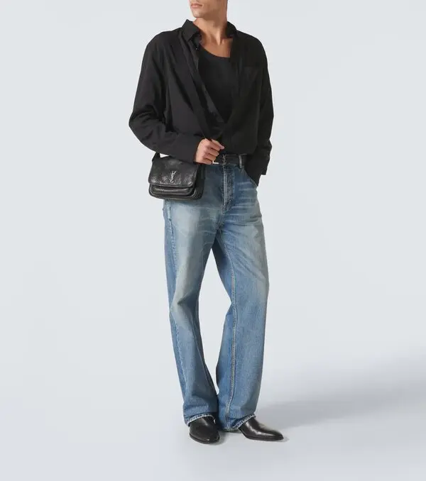 Saint Laurent Niki Small Leather Messenger Bag