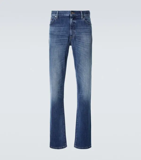 Zegna Mid-rise Skinny Jeans - Blue