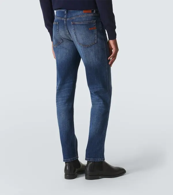 Zegna Mid-rise Skinny Jeans - Blue