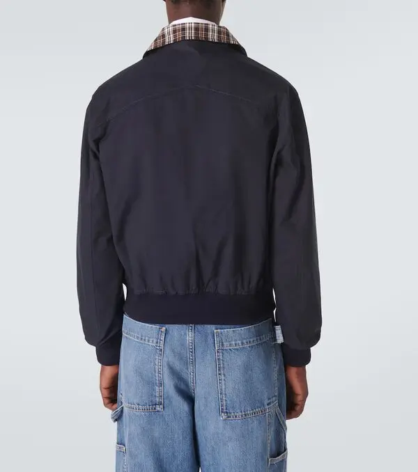 ジャケット・アウター BOTTEGA VENETA Reversible Cotton Blouson Bottega Veneta Reversible Checked Cotton Blouson - Blue | Editorialist
