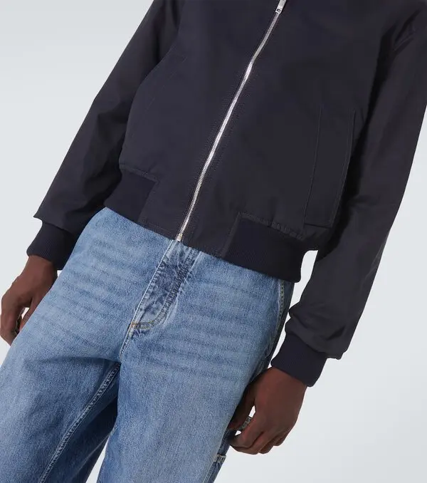 Bottega Veneta Reversible Checked Cotton Blouson - Blue | Editorialist