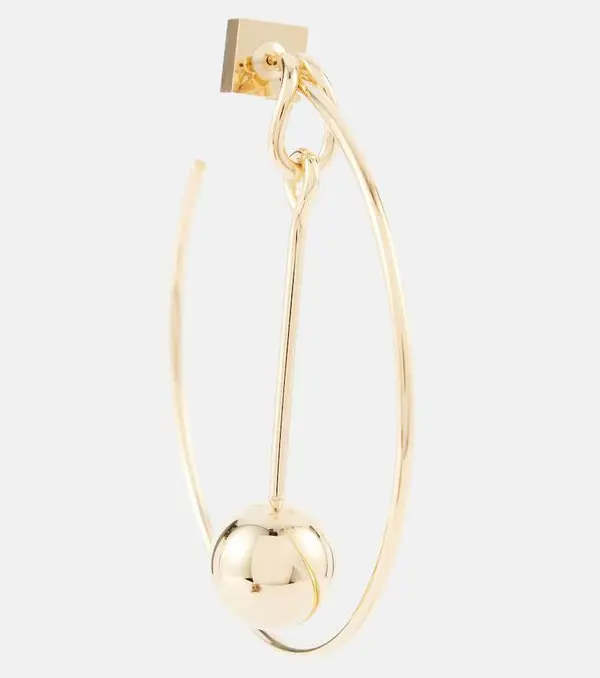 Jacquemus Asymmetric Hoop Earrings - Gold