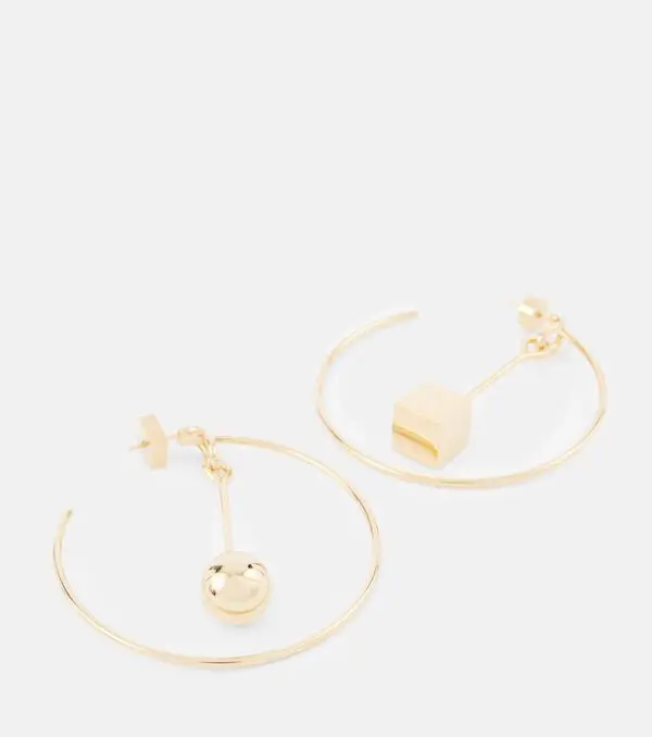 Jacquemus Asymmetric Hoop Earrings