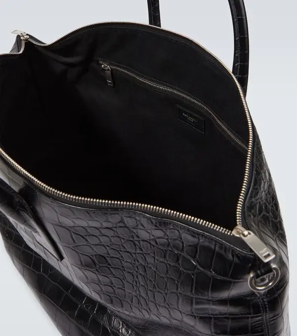 Saint Laurent Croc-effect Leather Tote Bag
