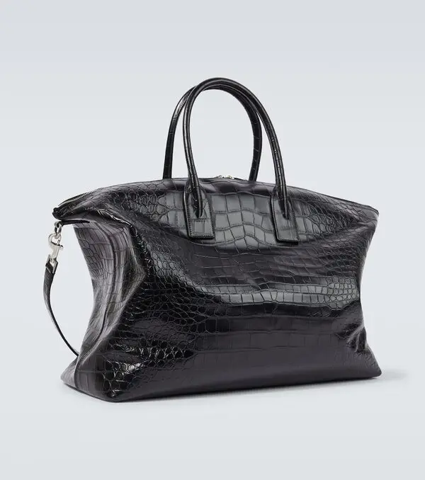Saint Laurent Croc-effect Leather Tote Bag