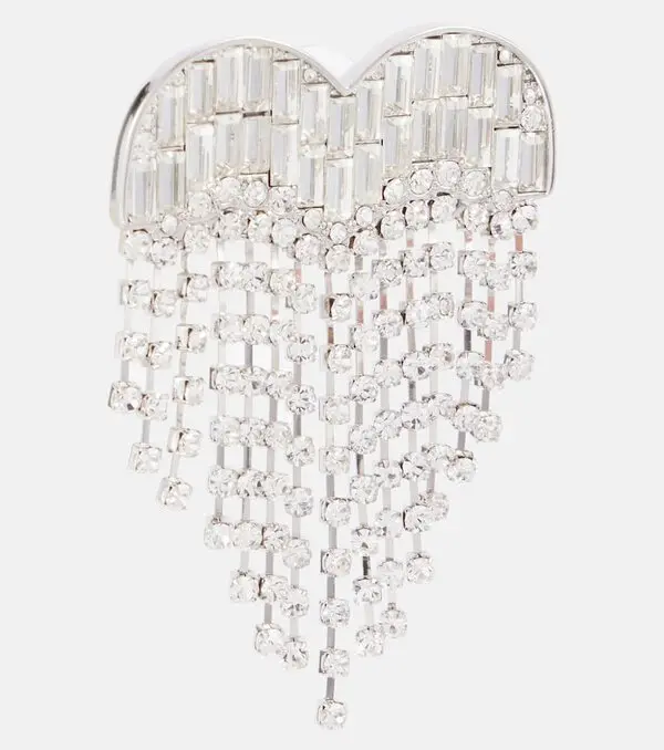 SELF-PORTRAIT Heart Crystal-embellished Earrings