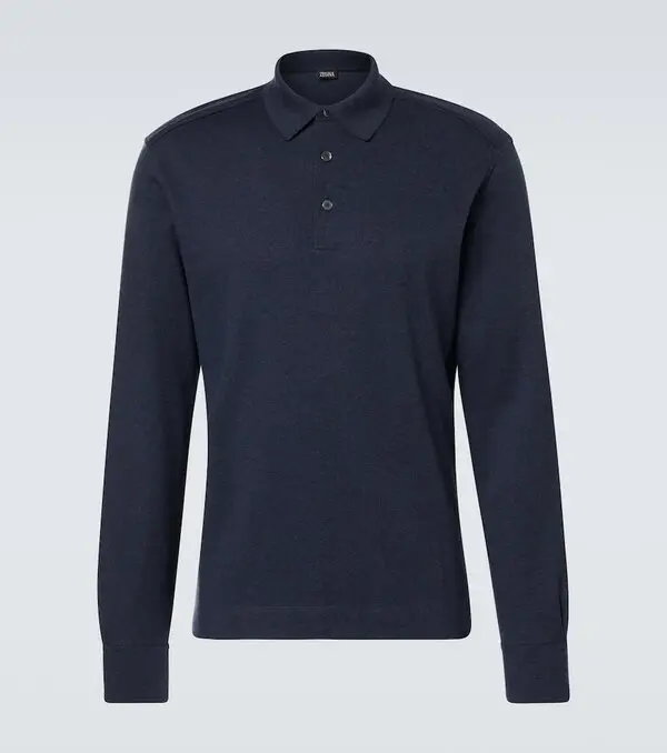 Zegna Cotton Polo Shirt - Blue