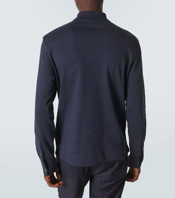 Zegna Cotton Polo Shirt - Blue