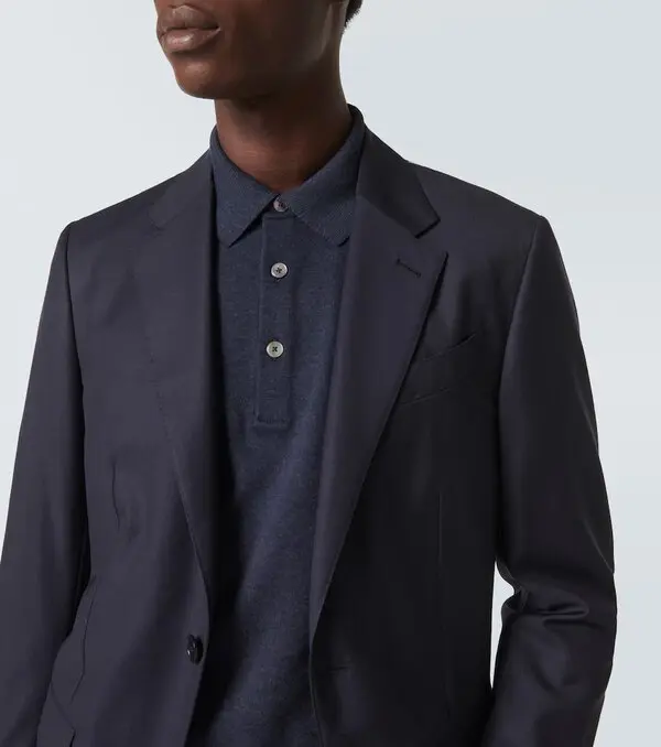 Zegna Cotton Polo Shirt - Blue