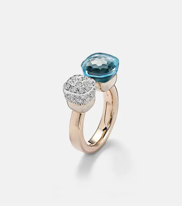 Pomellato Nudo Ring With Topaz And Diamonds - Gold