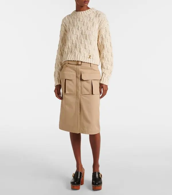 Chloé Wool, Silk, And Cashmere Sweater