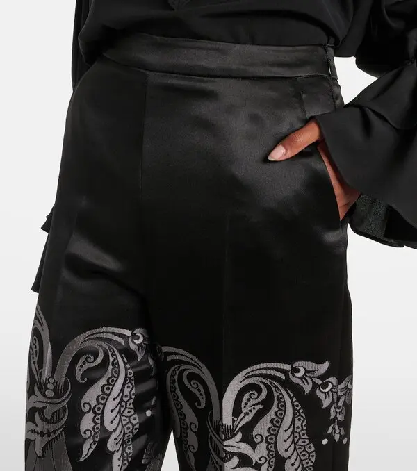 Etro Printed Wide-leg Pants
