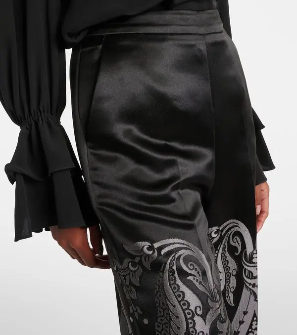 Etro Printed Wide-leg Pants