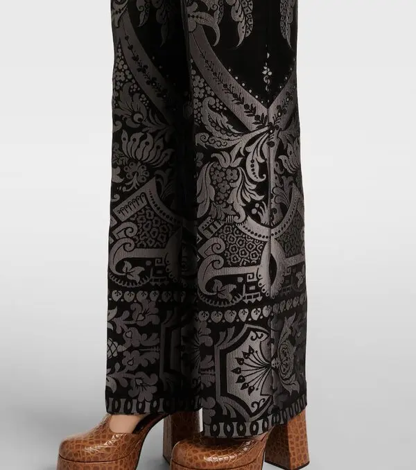 Etro Printed Wide-leg Pants