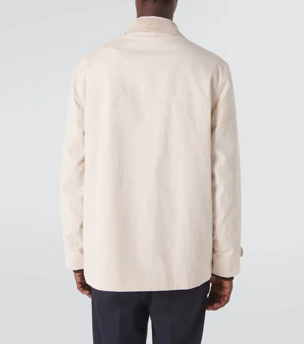Brunello Cucinelli Corduroy-trimmed Gabardine Field Jacket