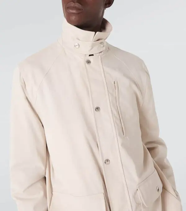 Brunello Cucinelli Corduroy-trimmed Gabardine Field Jacket