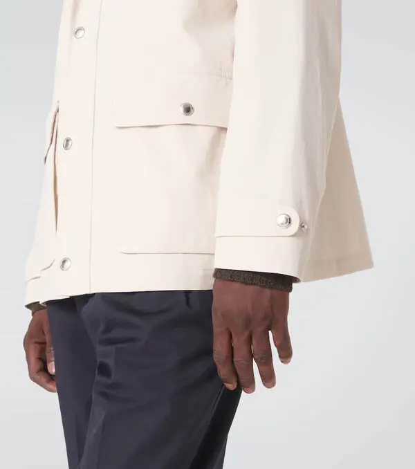 Brunello Cucinelli Corduroy-trimmed Gabardine Field Jacket