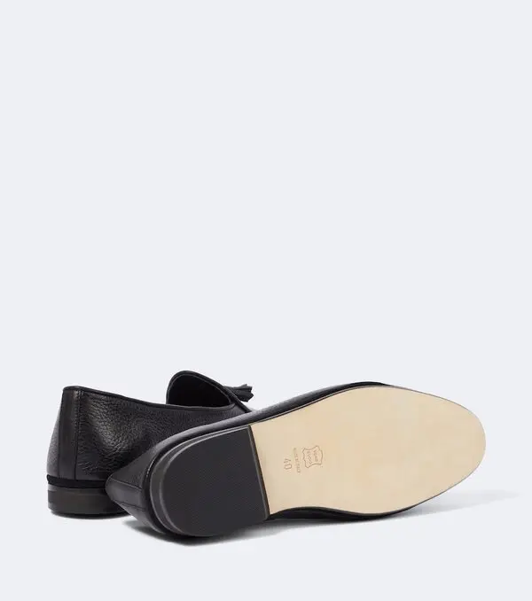 Rubinacci Marphy Leather Loafers - Black