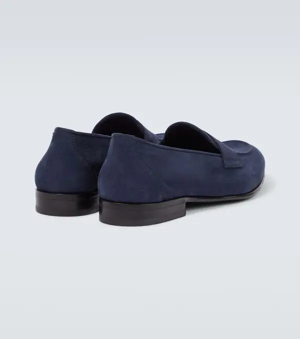 Brioni Appia Leather Penny Loafers - Blue